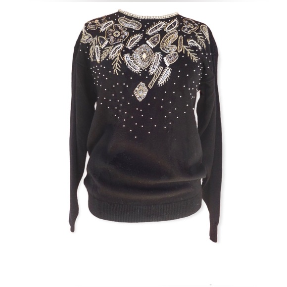 Regency | Sweaters | Regency Collection For Joyce Black Sweater With ...